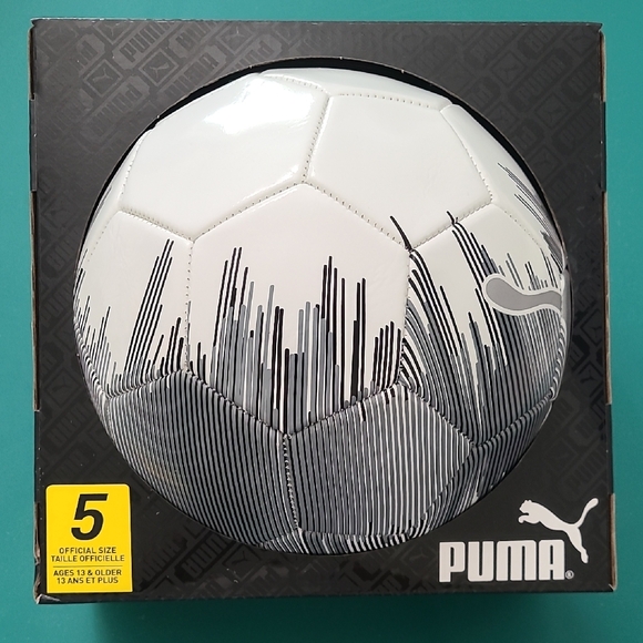 Puma | Games | Puma White And Black Soccer Ball | Poshmark